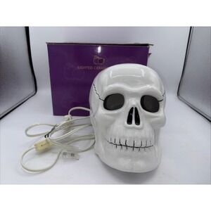 Costumes | Gothic Ceramic Skull Lighted Skeleton Head Halloween Prop ...